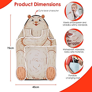 Anti roll Changing mat Baby - The Wriggler Portable Travel pad with Straps