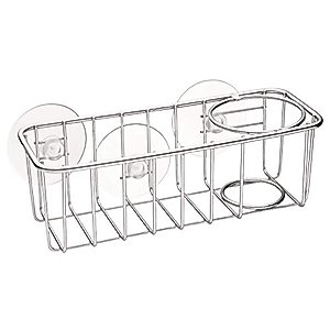 Simplique Sponge and Brush Holder Caddy For Kitchen Sink With Suction Cups