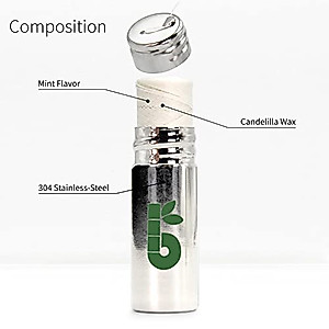 Vegan Dental Floss | Refillable Tooth Floss | Candelilla Wax | Plastic Free Dental Tape | Zero Waste Floss | Stainless Steel Dispenser | Eco Floss | Mint | 55 Yards | Bambaw