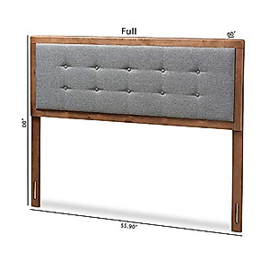 Baxton Studio Headboards, Full, Dark Gray/Walnut