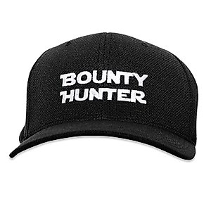 SW Bounty Hunter Embroidered Flexfit Adult Cool & Dry Sport Cap Hat - [Black][L/XL]