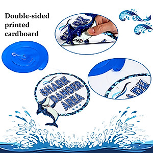 30 Pieces Shark Hanging Swirls Decorations Shark Party Supplies Shark Party Foil Swirls Hanging Ceiling Decoration for Boys Girls Shark Sea Theme Party Baby Shower Birthday Party Favor Supplies