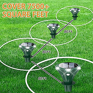 Pack of 4 Solar Mole Repellent Sonic Gopher Repellent Vole Chaser Mole Deterrent Sonic Spikes Rodent Repellent Ultrasonic Pest Control Outdoor Keep Moles Out of Yard Lawn