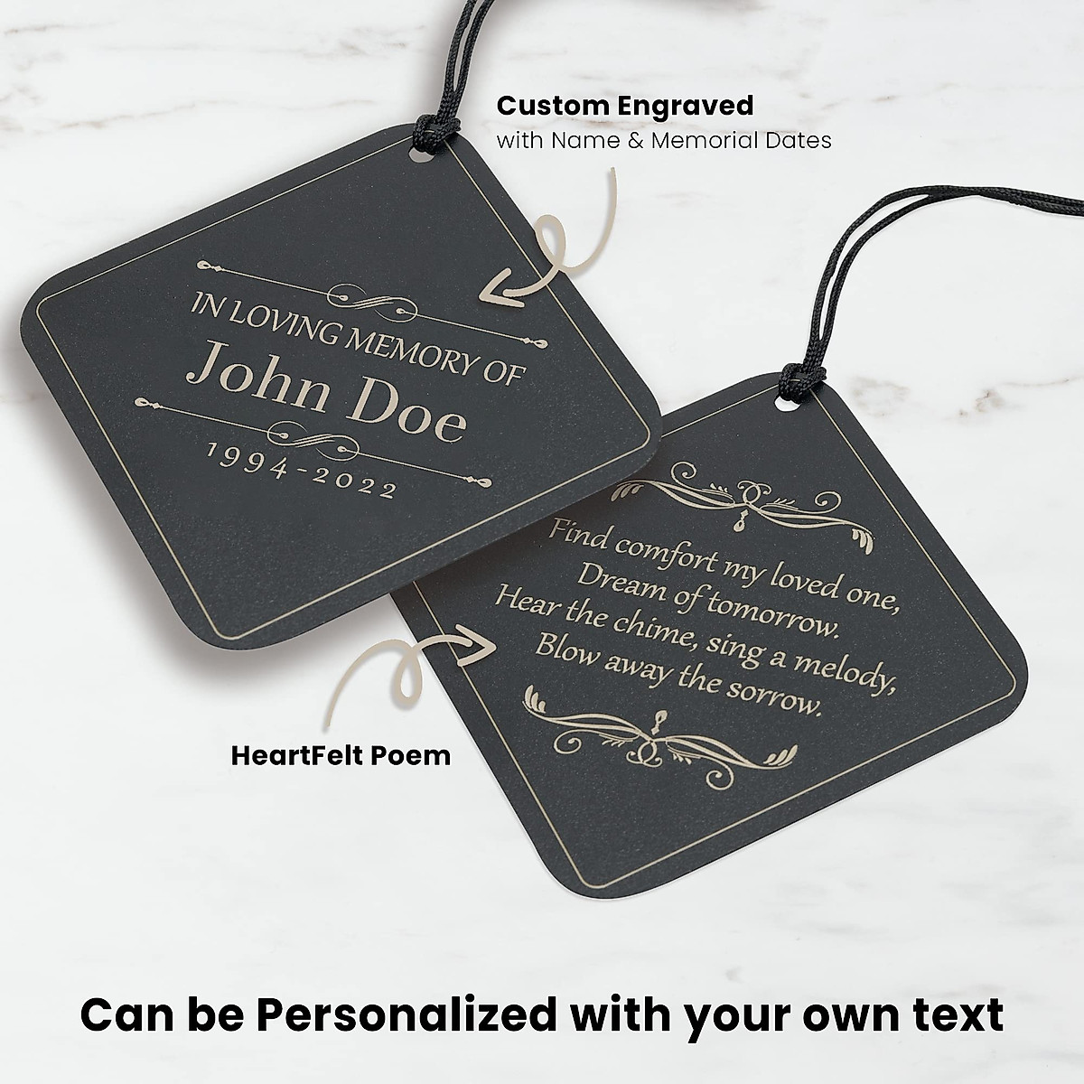 Personalized Memorial Wind Chimes Sympathy Memorial Gifts For Loss Of Father Or Memorial Gifts For Loss Of Mother Remembrance Windchimes Loss Of A Loved One, Memory Bereavement & Funeral Gifts