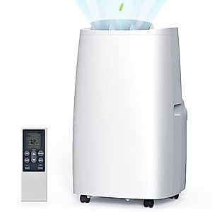 Portable Air Conditioner - Rintuf 2022 14000 BTU Portable AC Unit, Cools Rooms up to 700 Sq.ft, Dehumidifier & Fan, with 24H Timer Remote Control Window Kit for Home Living Rooms Bedroom