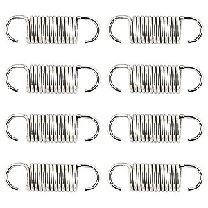 GNPADR 2-1/2 inch Stainless Steel Furniture Replacement Springs for Recliner Sofa Bed Rollaway Bed Trundle Bed White- Set of 8