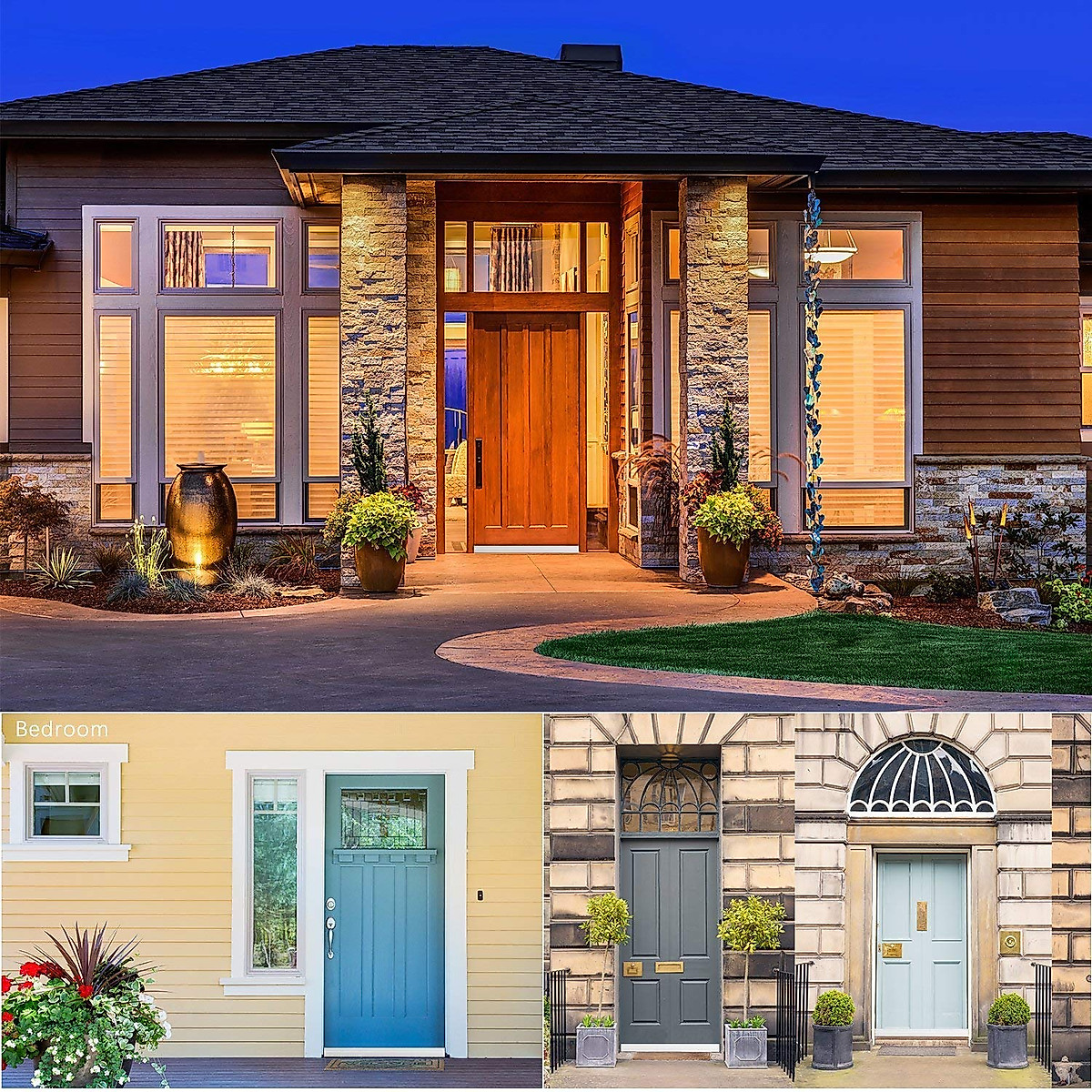 [2Pack Large Door Sweep] Huge Gap Door Draft Stopper, 3-2/5"W x 39" L Door Bottom Seal with Wider Strong Adhesive for Interior/Exterior Doors - Guard Against Drafts, Dust, Noise and Animals-White