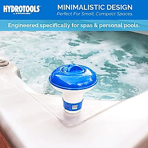 HYDROTOOLS BY SWIMLINE 8715 Mini Chemical Dispenser For Spas and Personal Pools| Compatible With Bromine & Chlorine Supports 1’’ Tablets | Adjustable Control Ring For Customizable Flow Rate