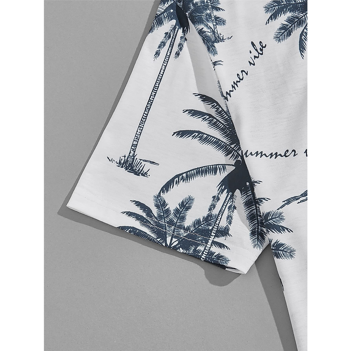 Milumia Men's Tropical Printed Short Sleeve Tee and Drawstring Pocket Shorts Set Multicolored Medium