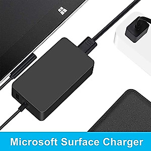Surface Pro Charger Fit for Microsoft Surface Pro 3 & 4 & 5 & 6, 65W AC Power Adapter for Microsoft Windows Surface Book 2 & 3 Surface Go, Surface Laptop with USB Charging Port