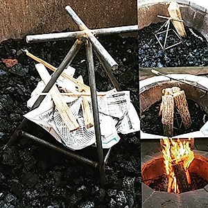 The Original Vertical Fire Pit Grate, Chiminea, Kiva Fireplace Firewood - Low Smoke, Big Flames, High Heat …