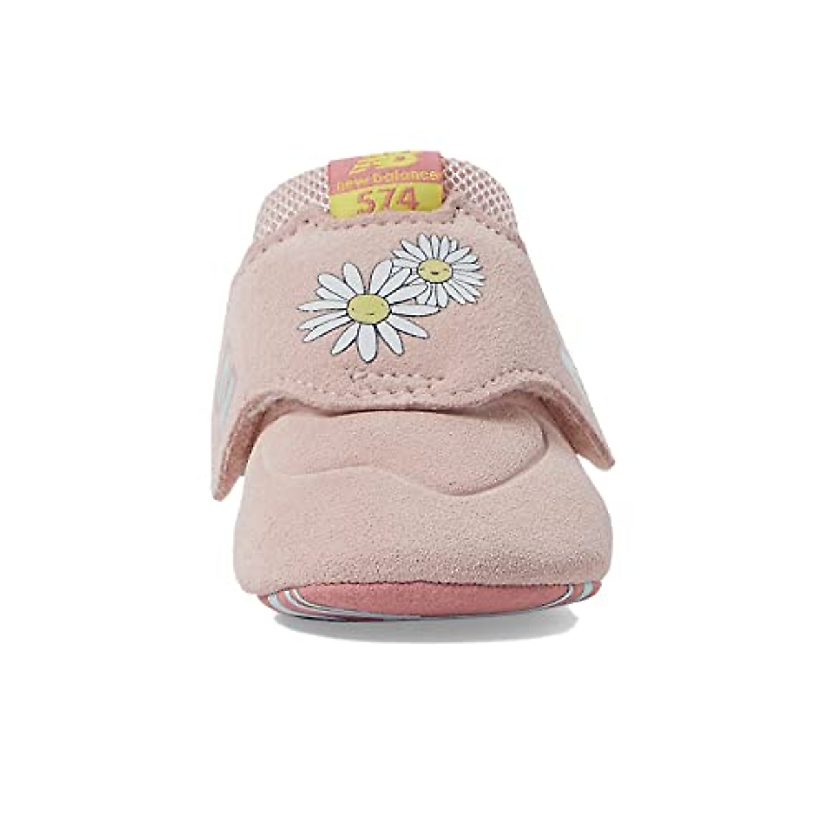 New Balance Kid's 574 V1 Crib Hook & Loop Sneaker, Pink Haze/Natural Pink, 3 Infant