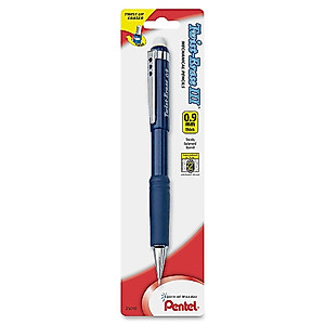 Pentel Automatic Pencil with Twist Eraser, 0.9 mm, Blue (PENQE519C)