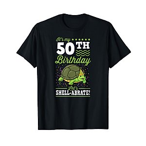 It's My 50th Birthday Lets Shell-abrate Turtle Party Supply T-Shirt