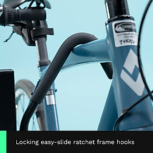 KAC Bike Rack for Car, SUV, Hatchback Mount - 2" Anti-Wobble Rachet Hitch for 4 Bikes - Heavy Duty Bicycle Carrier, Easy to Assemble/Install - Tire & Frame Stramps Included