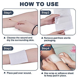 LotFancy Calcium Alginate Wound Dressing Pads, 4"x 4" Patches, 10 Pack, Non-Stick Padding, Highly Absorbent Dressing, Soft Comfortable Medical Wound Dressing for Skin Healing Support