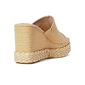 Dolce Vita Women's Elene Wedge Sandal, LT Natural Raffia, 8
