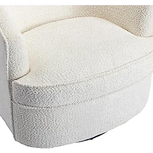 Swivel Barrel Chair, Comfy Round Accent Sofa Chair for Living Room, 360 Degree Swivel Barrel Club Chair, Leisure Arm Chair for Living Room Bedroom Office Waiting Rooms (Color : Beige)