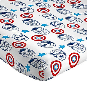 Jay Franco Marvel Comics Avengers Twin Size Sheet Set - Super Soft Kids 3 Piece Bedding Set Features Captain America, Falcon & Bucky Barnes - Microfiber Sheets Includes Reversible Pillow Cover