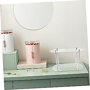 CAXUSD Multi-Layer Shelf Cabinet Dresser Table Dessert Stand Display Cabinet Shelves Desktop Shelves Storage Stand Clear Shelves Bathroom Shelf Transparent The Pet