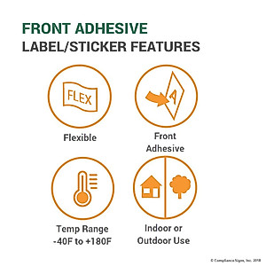 ComplianceSigns.com Texas 30.06 Concealed Carry Bilingual Window Cling, 24" x 24"