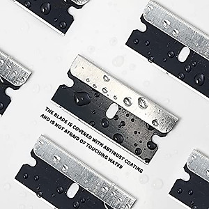 EHDIS 100pcs Razor Blades Single Edge Carbon Steel Razor Blades for Standard Scraper Tool, Safety Straight Edge Industrial Razor Blades for Paint Scraper,Glass Scraper,Box Cutter Replacement Blades
