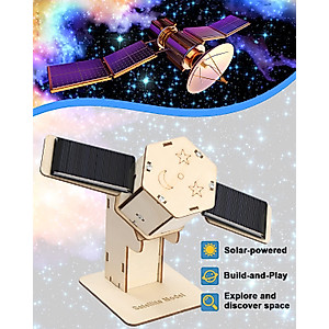 Poraxy 4 in 1 STEM Kits, STEM Projects for Kids Ages 8-12, Assembly 3D Wooden Puzzles, Building Toys, Educational Science Craft Model Kit, Gift for Boys and Girls 8 9 10 11 12 Years Old, Marble Run