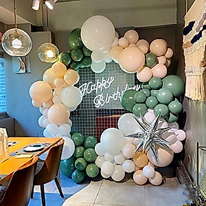GAGAKU 100pcs Sage Green Balloons Different Sizes 5/10/12/18 Inch for Garland Arch, Olive Green Party Balloons for Baby Shower Wedding Birthday Anniversary Eucalyptus Themed Party Decoration