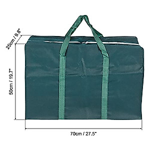 PATIKIL Closet Storage Bags, 27.5'' Length Waterproof Clothes Blankets Organizer Bag with Carrying Handles for Bedding, Green
