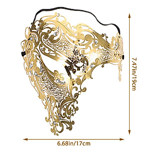 Face Maskes 2Pcs Delicate Hollow Out Party Performance Props Golden Makeup Mascara