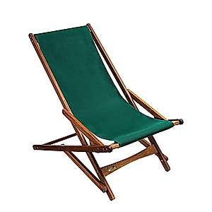BYER OF MAINE Pangean Glider Chair - Portable Camping Chair, Outside Furniture, Foldable Chair and Space Saving Furniture - Wood, Holds Up to 250 pounds, Green