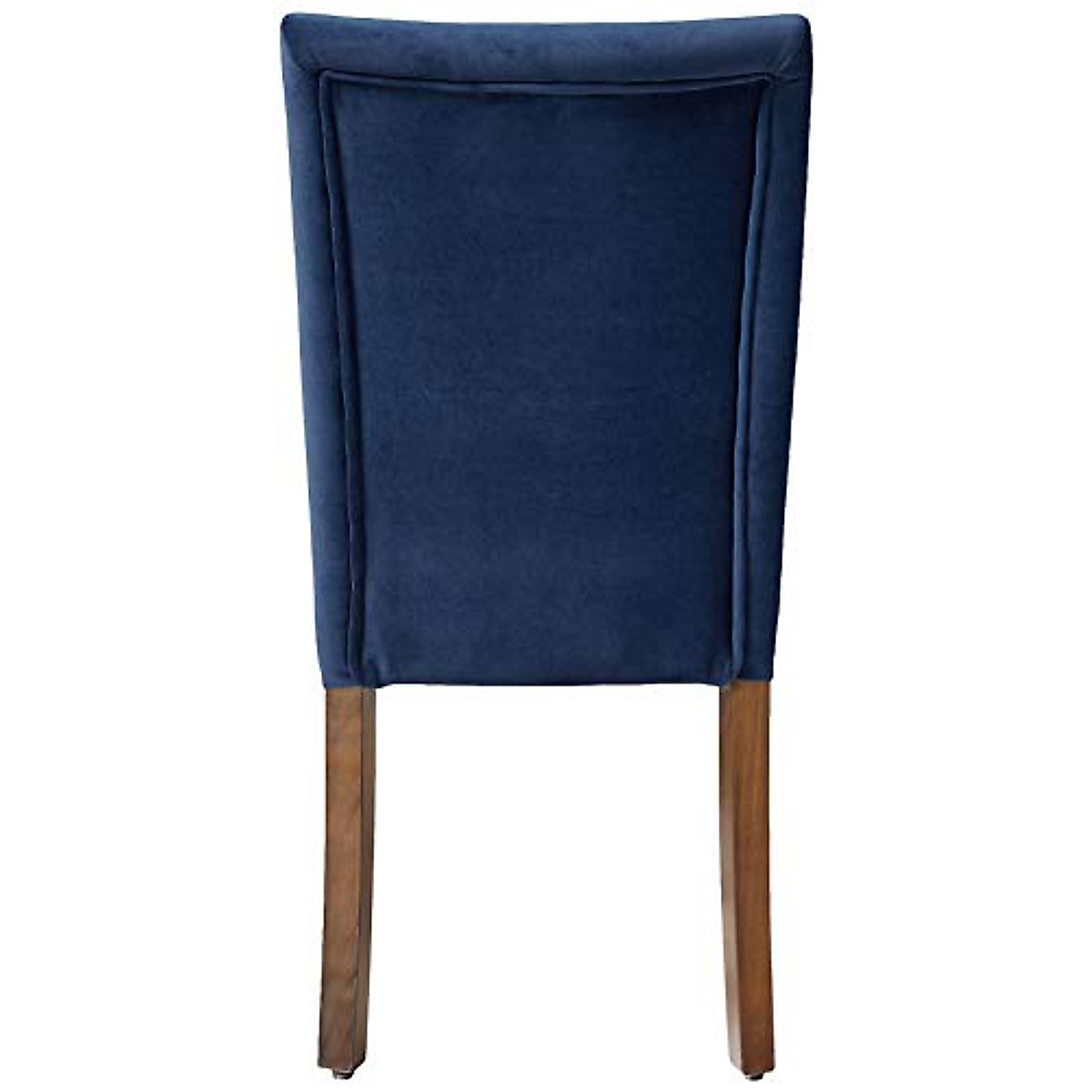 HomePop Parsons Classic Upholstered Accent Dining Chair, Set of 2, Navy Velvet