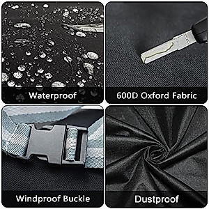 Grill Cover for Cuisinart CGG-403 3-in-1 Portable Pizza Oven - CGC-103 3-in-1 Pizza Oven Grill Cover - Heavy Duty Waterproof 600D Oxford Fabric