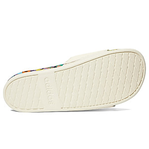 adidas Women's Adilette Comfort Slides Sandal, Ecru Tint/Coral Fusion/Ecru Tint, 6