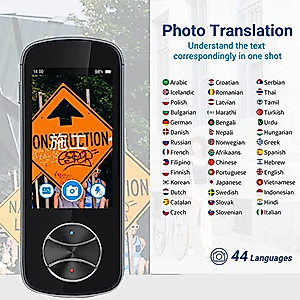 Language Translator Device Portable Real-time Voice Translation in 127 Different Languages and Accents, Support Instant Offline/WiFi/Hotspot Accuracy Image Interpreter Translation