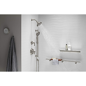 KOHLER 22163-BN Bancroft Multi-Function Handshower, Handheld Showerhead with 3 Spray Settings, 2.5 GPM, Vibrant Brushed Nickel
