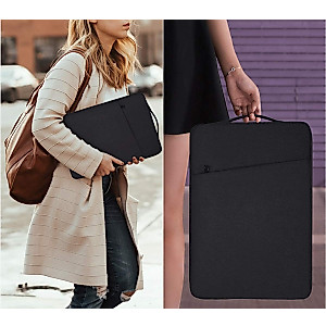 14 Inch Laptop Sleeve Case for Dell XPS 15/Latitude 14/Inspiron 14, Acer HP Lenovo ASUS Chromebook 14/ HP Stream 14/ ASUS ZenBook VivoBook 14/ IdeaPad 3 Computer Notebook Bag(Black)