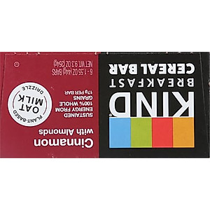 KIND Breakfast Cereal Bars, Gluten Free Snacks, Cinnamon with Almonds, 9.3oz Box (6 Bars)