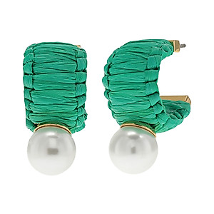 Kate Spade New York Francesca Mini Hoops Earrings Green Multi One Size