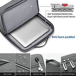 TUDEQU Laptop Bag for 15.6 Inch Laptop Tablet, 360° Protective Computer Bags with Shoulder Strap, Water Resistant Slim Laptop Carrying Sleeve Case for Women Men