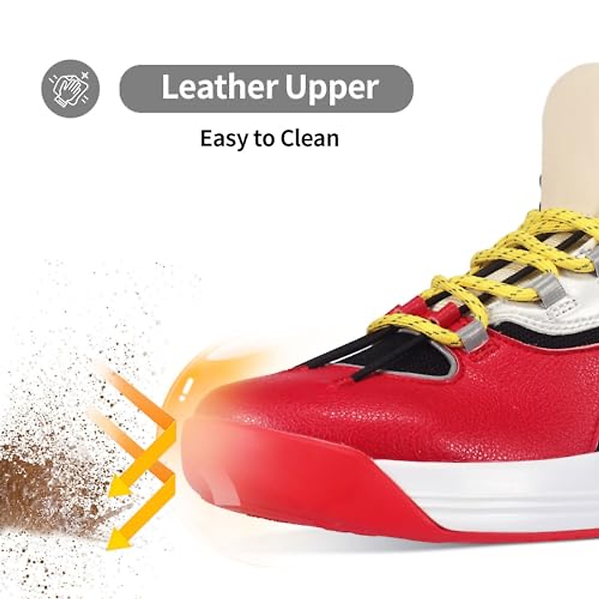 Men's Casual Walking Breathable Shoes,Fashion Lace up Shoes Non Slip Running Tennis Skate Sneakers for Women's Red 39