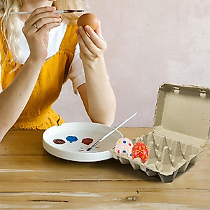 QPEY 25 Pcs Egg Cartons Cheap Bulk, 3x4 Eggs 12 count Pulp Paper Egg Tray Egg Storage Containers Holder for Supermarkets, Kitchen, Vegetable Markets