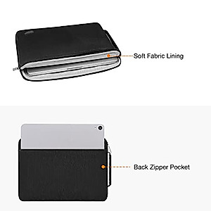 MOSISO Laptop Shoulder Bag Compatible with MacBook Air/Pro,13-13.3 inch Notebook,Compatible with MacBook Pro 14 2023-2021 A2779 M2 A2442 M1, Polyester Briefcase Sleeve with Side Handle, Black