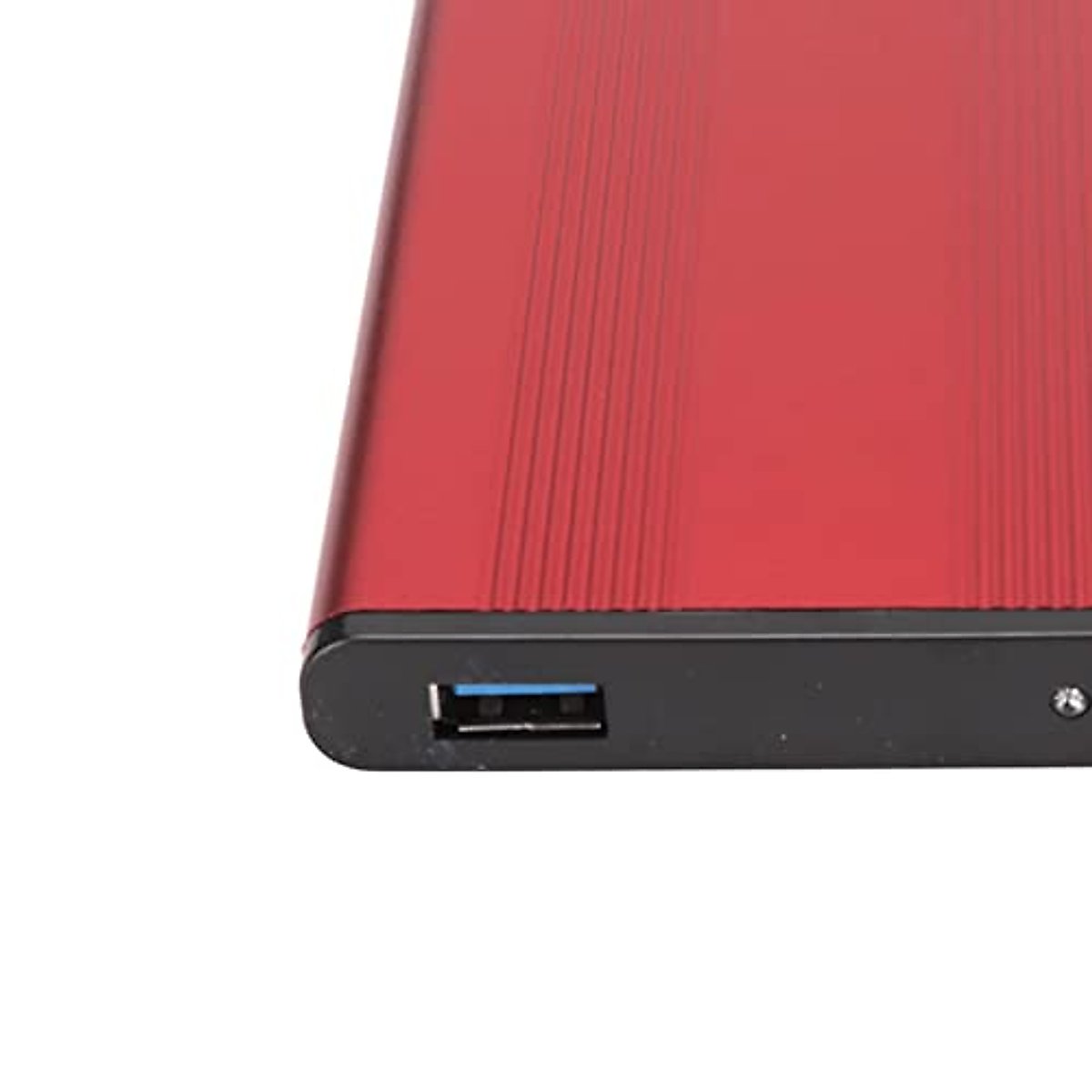 HDD Enclosure, 2.5 inch 5Gbps USB 3.0 External SATA SSD Hard Drive Enclosure for SATA 5 Gbps Portable External HDD for Windows,OS X, Vista(Red)