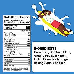 Poop Like A Champion Ultra High Fiber Cereal - Non GMO - Fiber Supplement - Corn Bran | Breakfast Essentials with Soluble Fiber, Insoluble Fiber & Psyllium Husk Powder