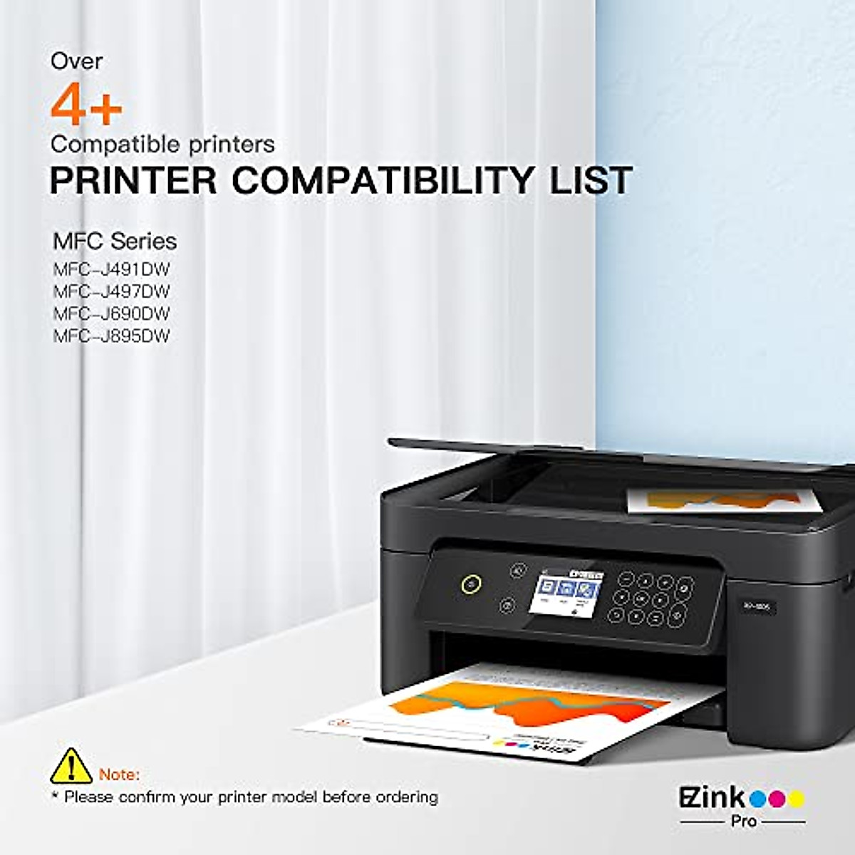 E-Z Ink Pro LC3013 LC3011 Compatible Ink Cartridge Replacement for Brother LC3013 LC3011 LC-3013 Compatible with MFC-J491DW MFC-J497DW MFC-J895DW MFC-J690DW (2 Black, 1 Cyan, 1 Magenta, 1 Yellow)