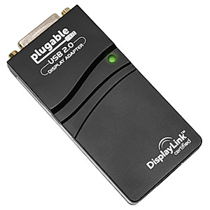 Plugable USB 2.0 to DVI, VGA, or HDMI Multi-Monitor External Video Graphics Card Adapter up to 1920x1080 Supports Windows 11, 10, 8.1, 7, XP, Mac, and ChromeOS