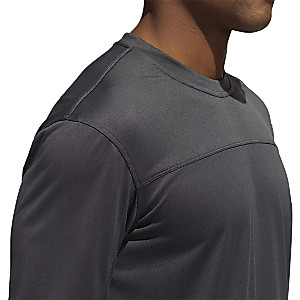 adidas mens City Studio Long Sleeve Tee Black Melange Small