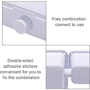 Desk Drawer Organizer Tray Set, 6 Pieces Plastic Interlocking Organizer Bins for Divider and Storage Office Storage Bins Container for Kitchen Bathroom Makeup Office Vanity Bedroom Dresser White