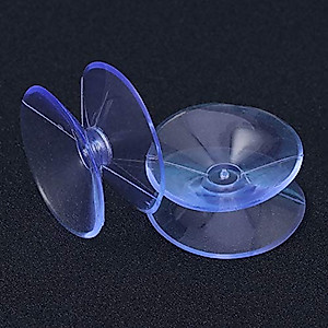 NUOBESTY Mirror Sucker Pads Transparent Double-Sided Cups PVC Plastic Clear Suction Rubber Pads for Glass Silicone Suckers Without Hooks 12 Pcs 10 x 30mm (Transparent)